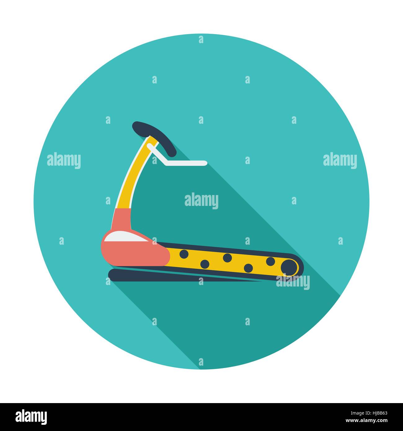 Trainer treadmill. Single flat color icon. Vector illustration Stock ...