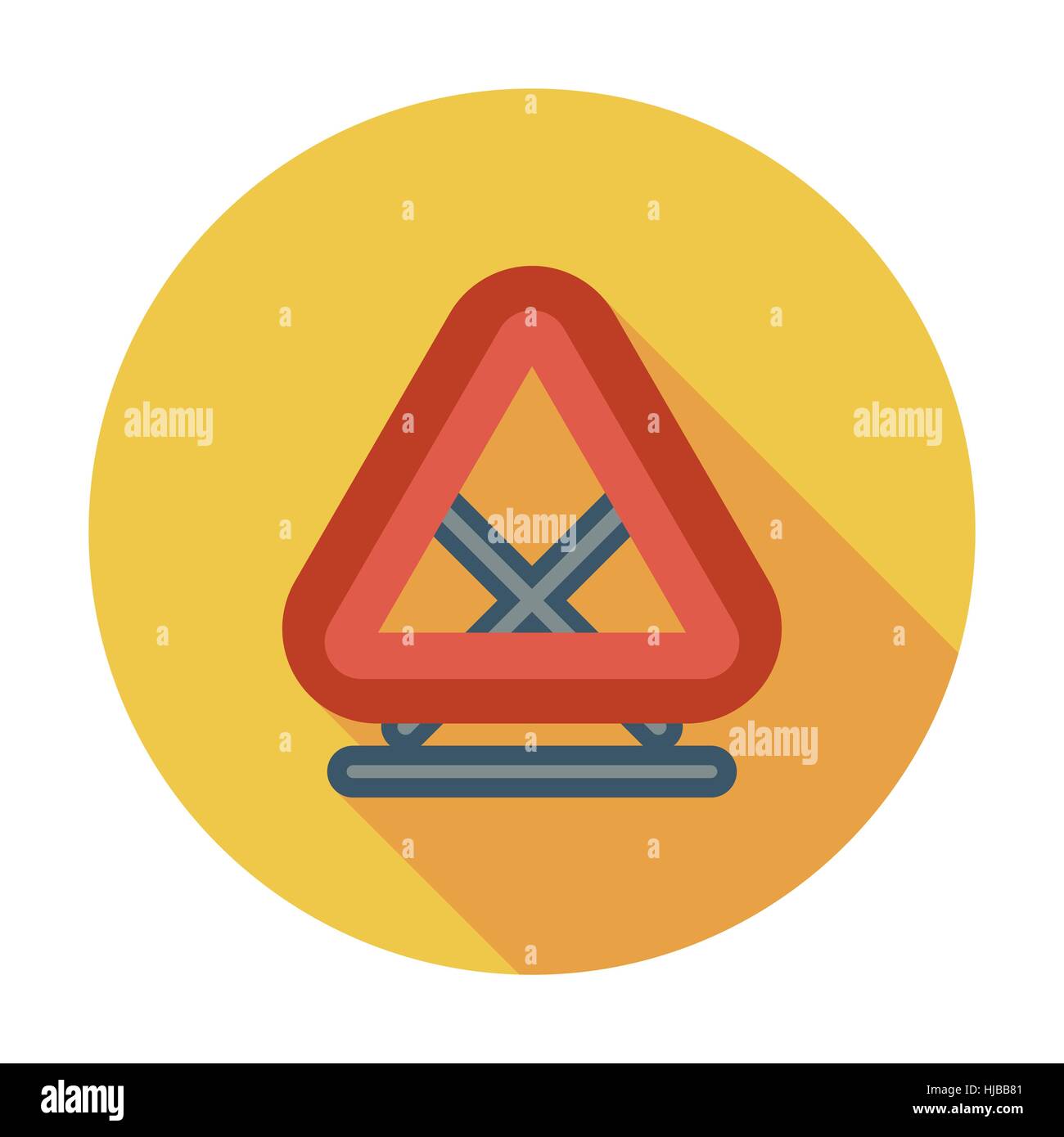 Warning triangle. Single flat color icon. Vector illustration Stock ...