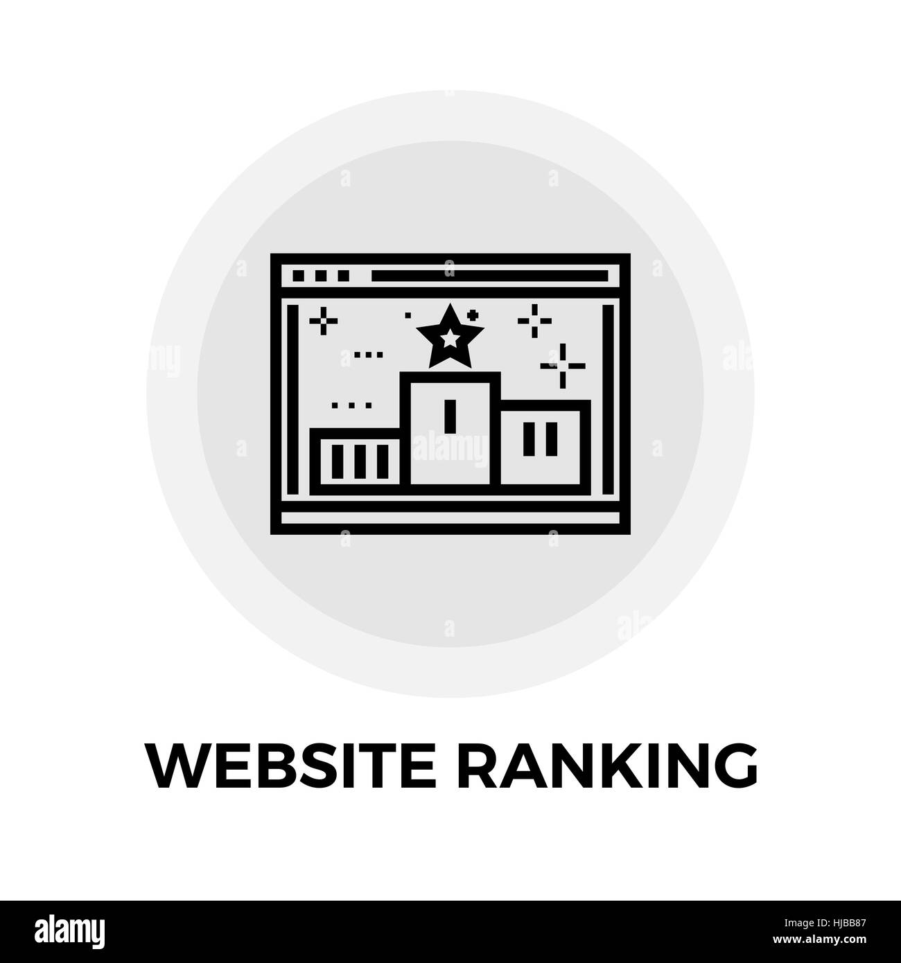 Website Ranking icon vector. Flat icon isolated on the white background ...