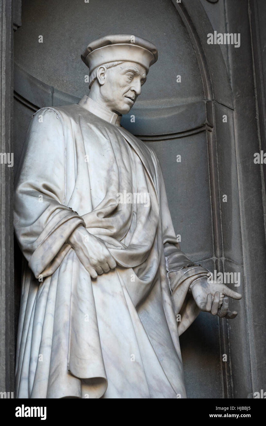Florence. Italy. Statue of Cosimo de' Medici (1389-1464), Uffizi ...