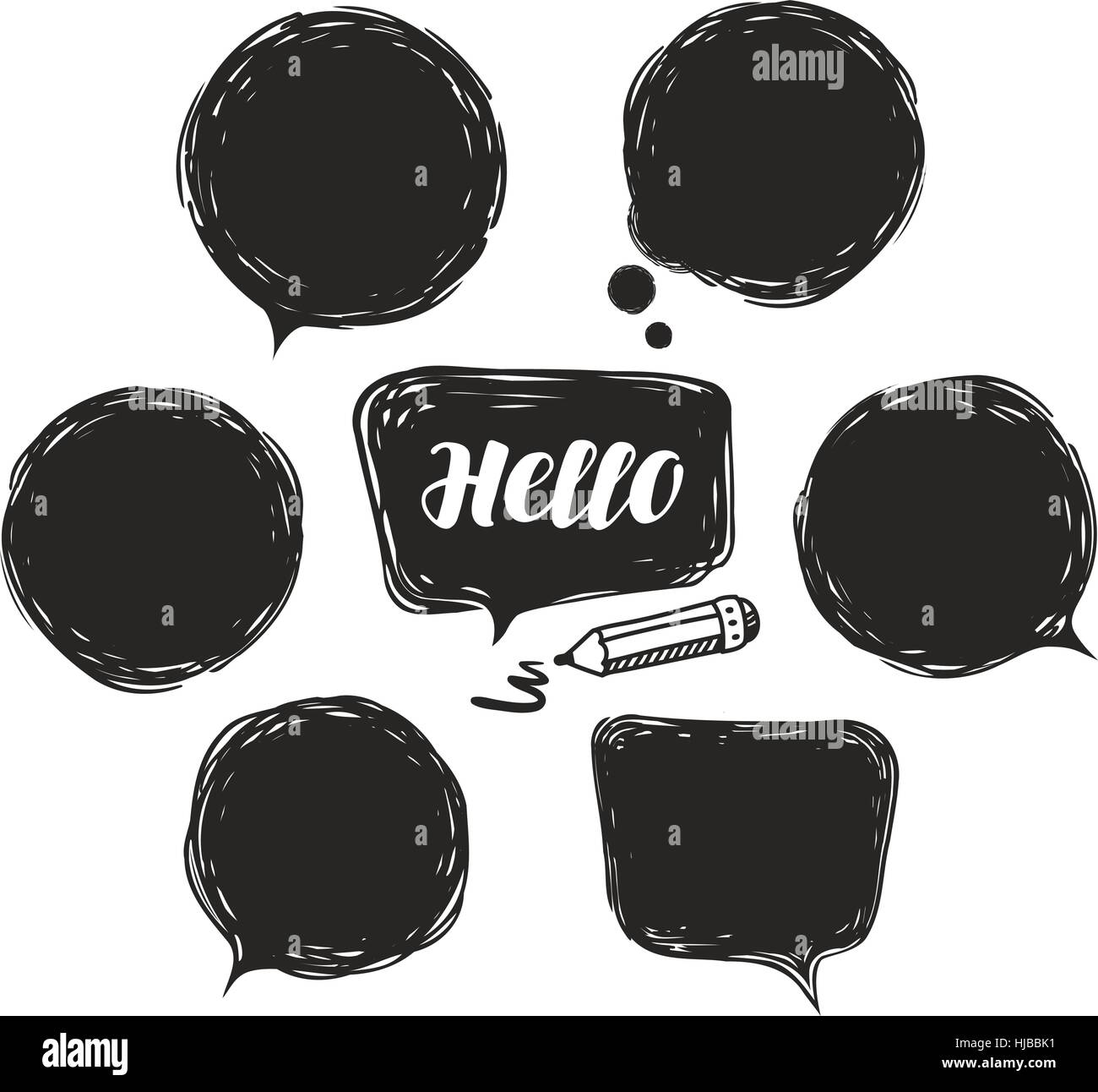 Doodle bubble Stock Vector Images - Alamy