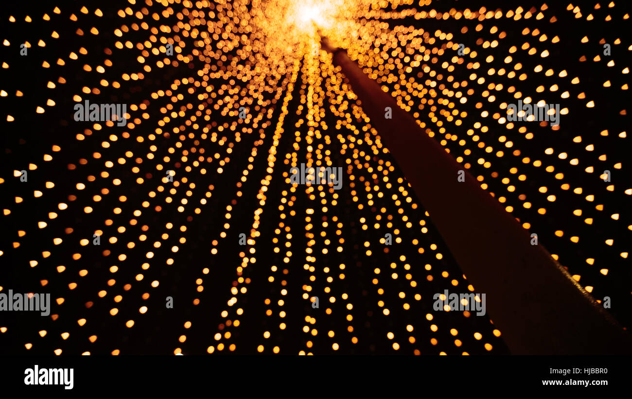 Yellow Christmas Lights Stock Photo - Alamy