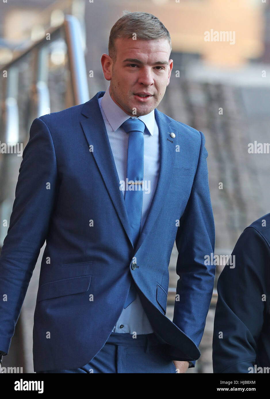 6ft 7in Adam Elliott at Newcastle Crown Court where he denies driving ...