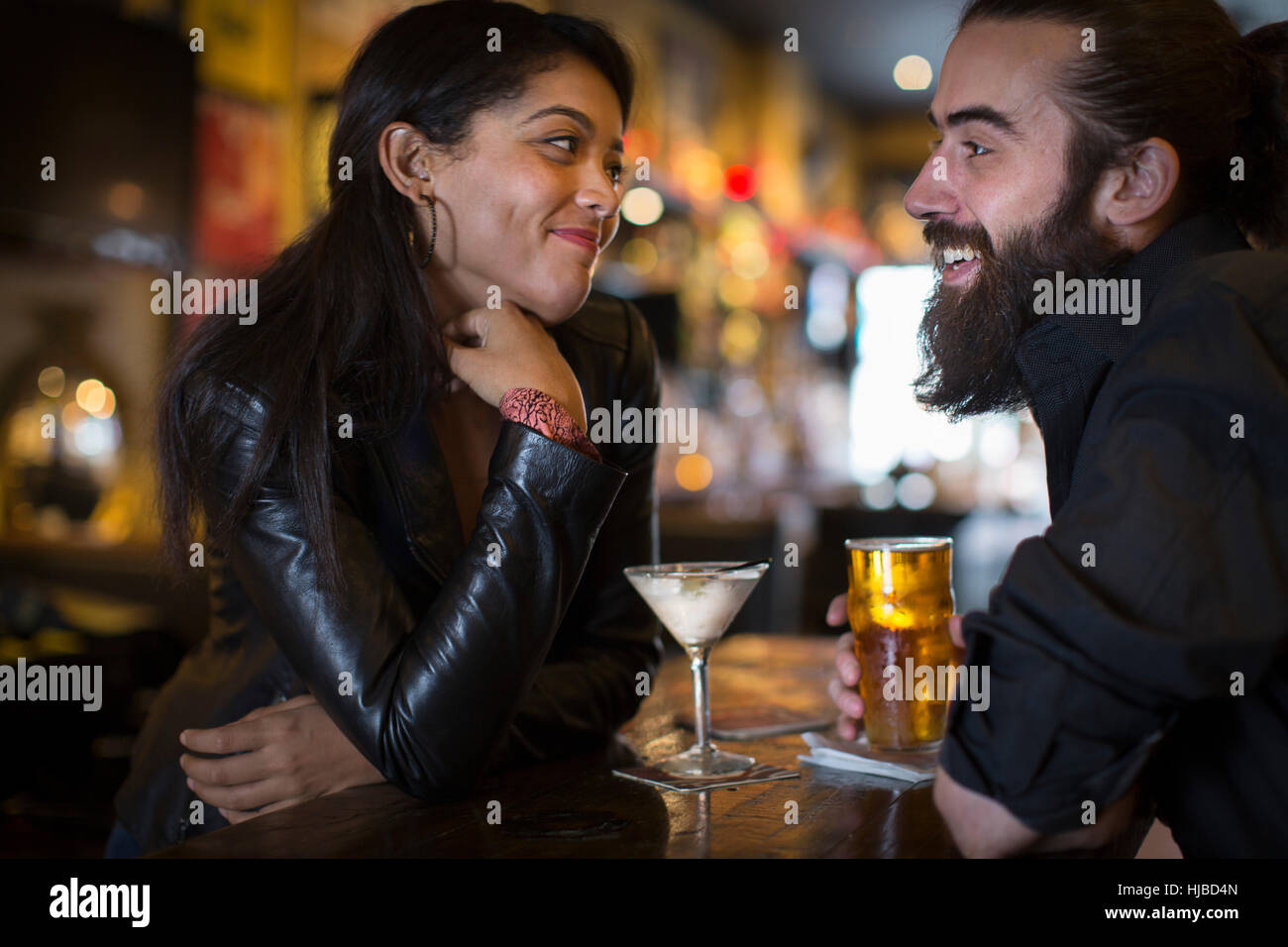 Romantic couple sharing glass hi-res stock photography and images - Alamy