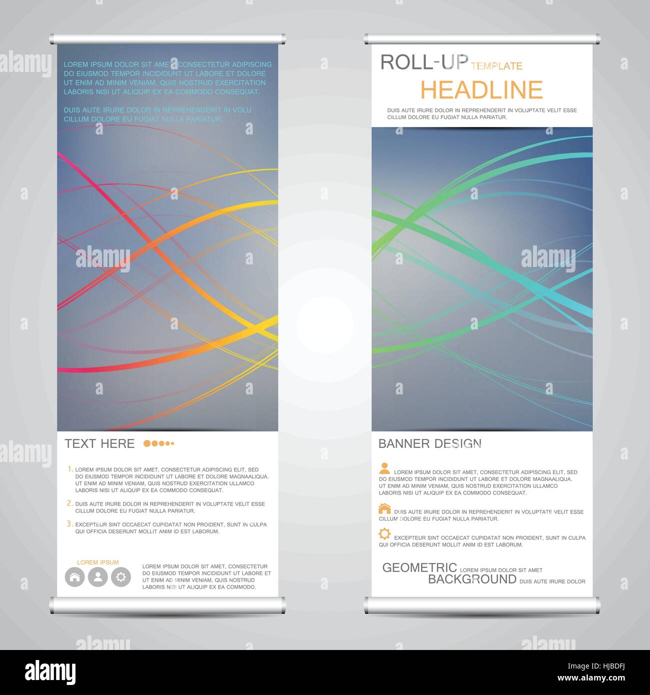 Roll up, vertical banner for presentation and publication. Abstract ...