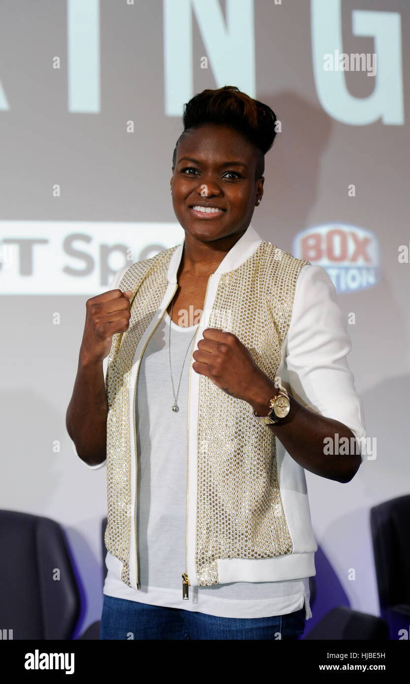 Nicola Adams during a press announcement at BT Tower, London Stock ...