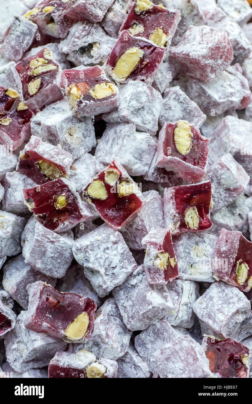 Turkish delight as background Stock Photo - Alamy