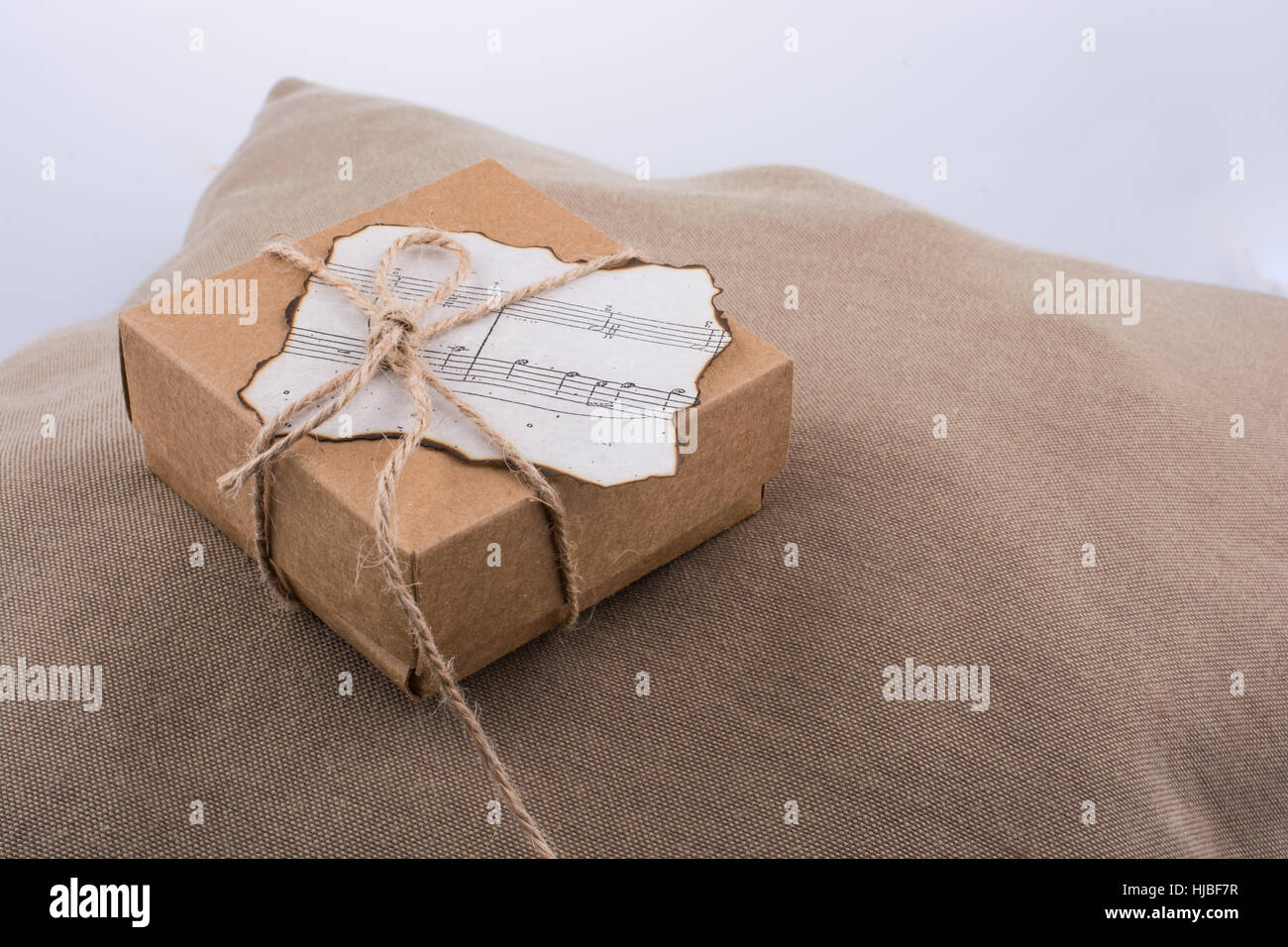 Musical notes on a burnt paper on a brown background Stock Photo - Alamy