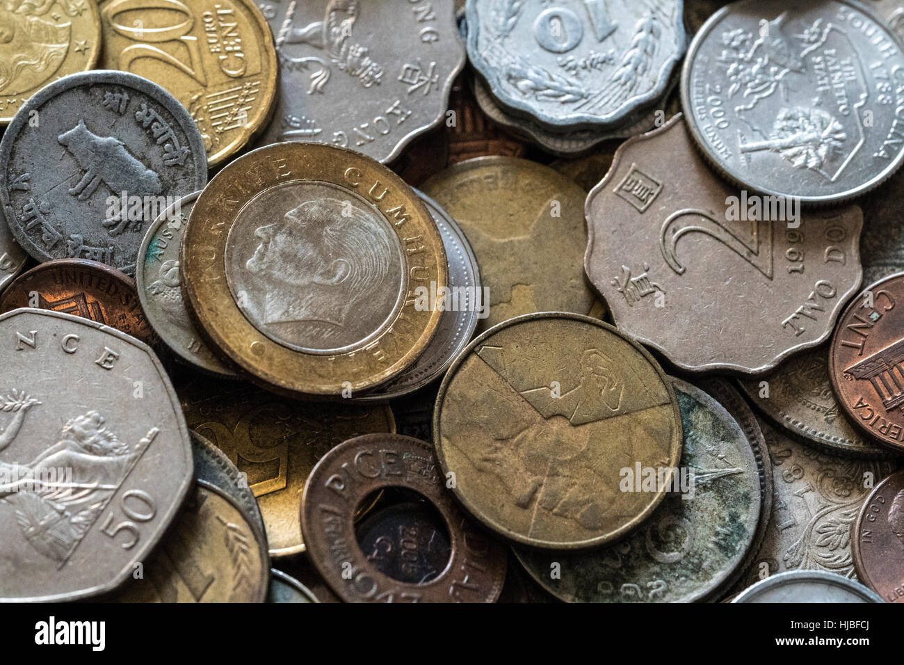Pile of Coins Stock Photo - Alamy
