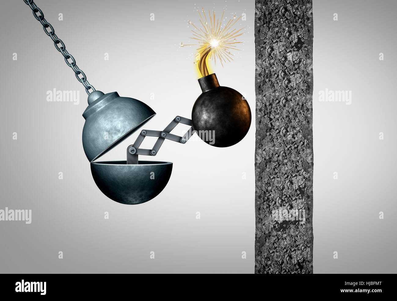 Wrecking ball wall hi-res stock photography and images - Alamy