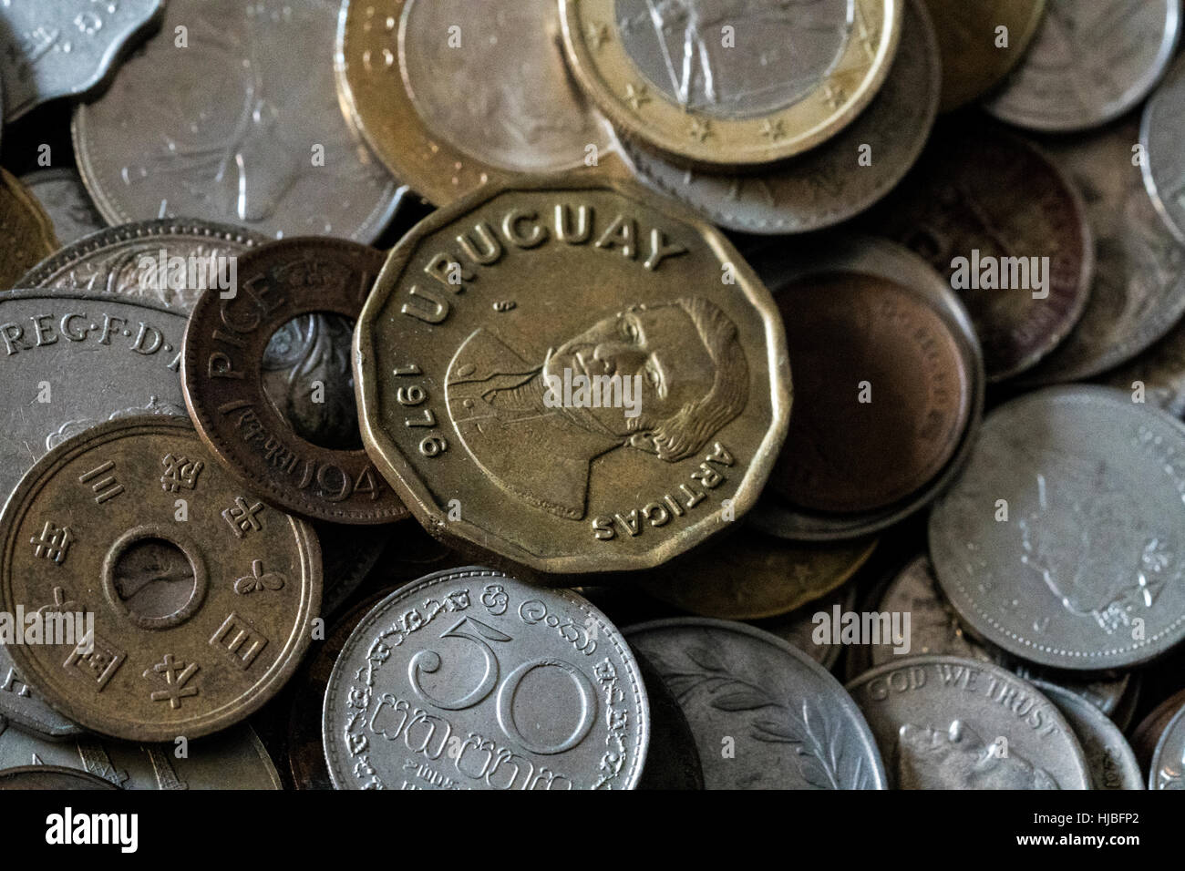 Pile of Coins Stock Photo - Alamy