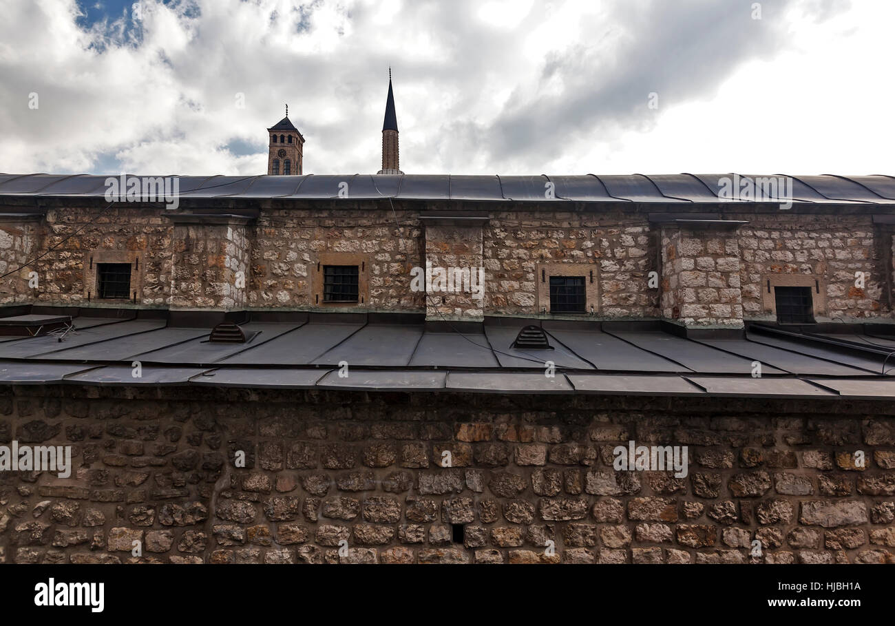 Sarajevo, Bosnia and Herzegovina- March 29, 2015: The old building in ...