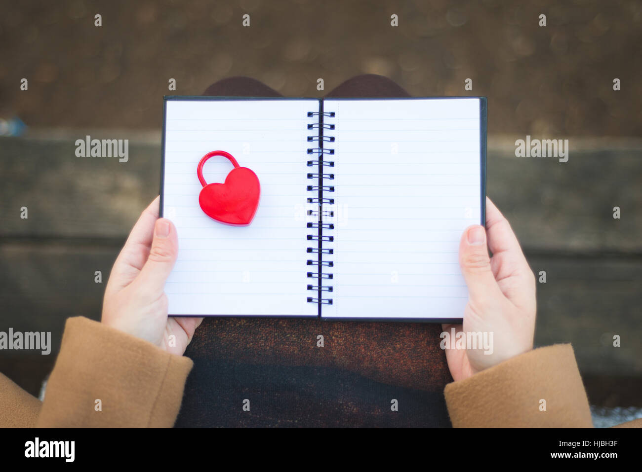 Heart drawing in notebook hi-res stock photography and images - Alamy