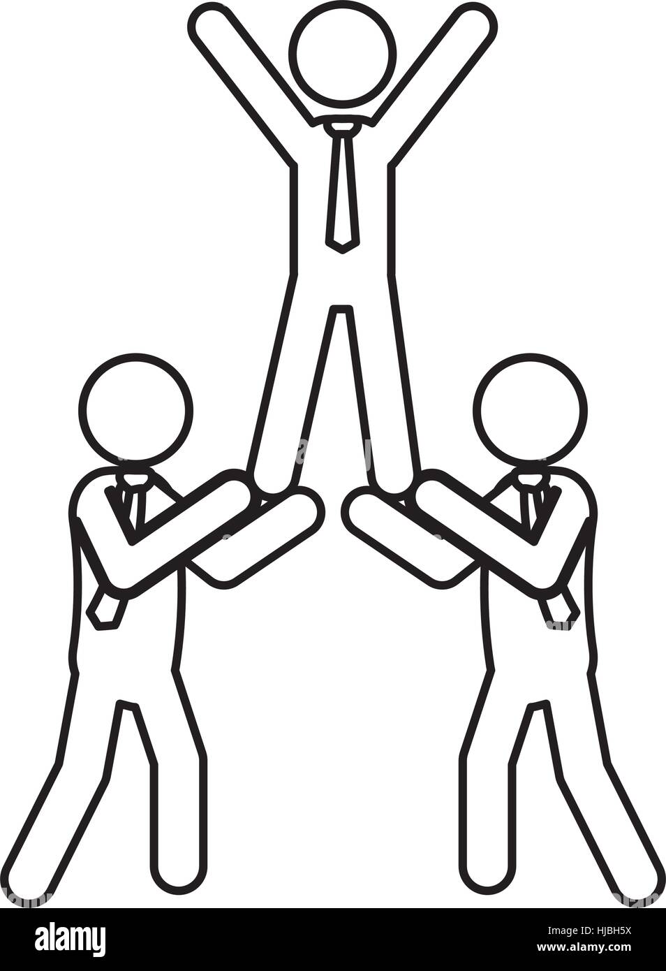 Business teamwork pictogram icon vector illustration graphic design ...