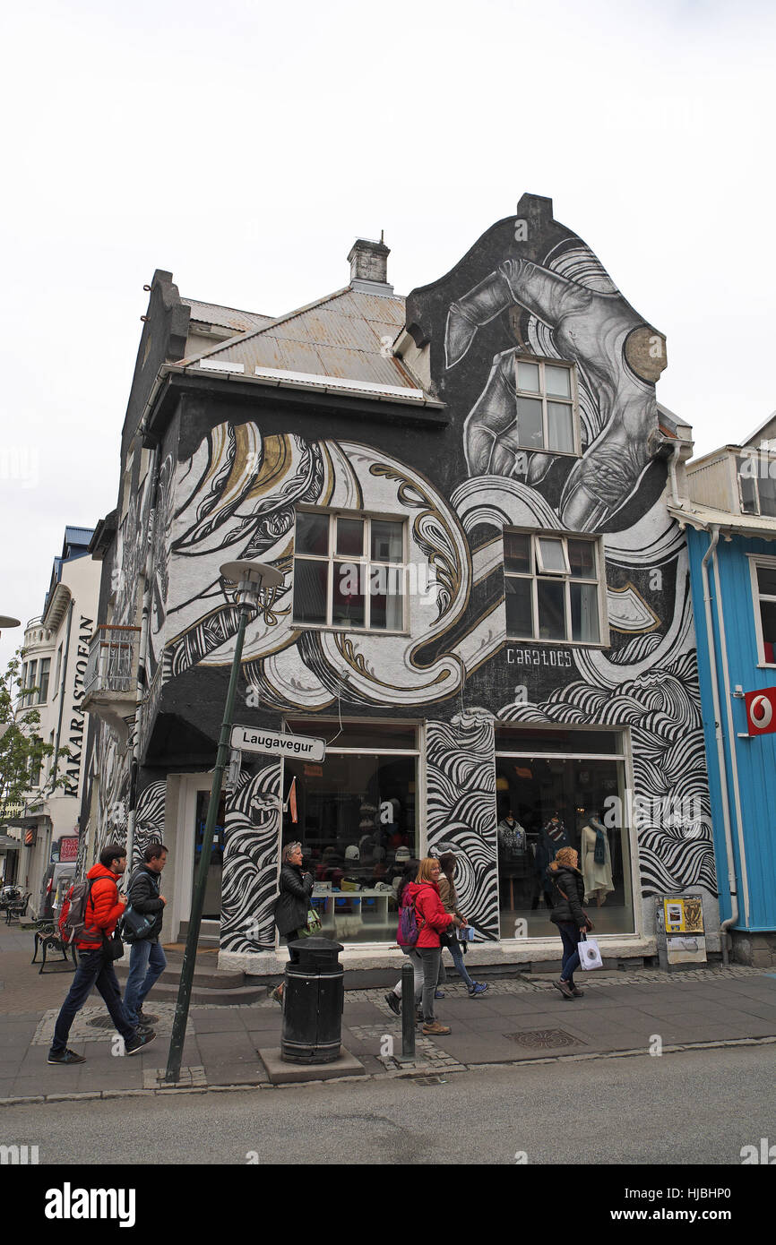 Icelandic mural painting hi-res stock photography and images - Alamy