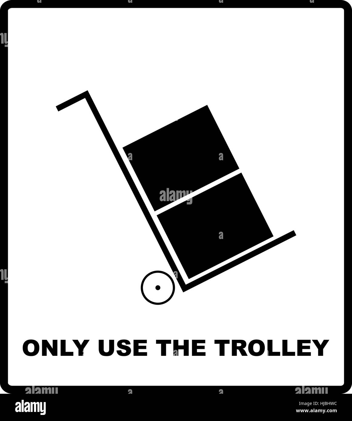 Only use the trolley symbol. Cargo icon or symbol. Black silhouette ...