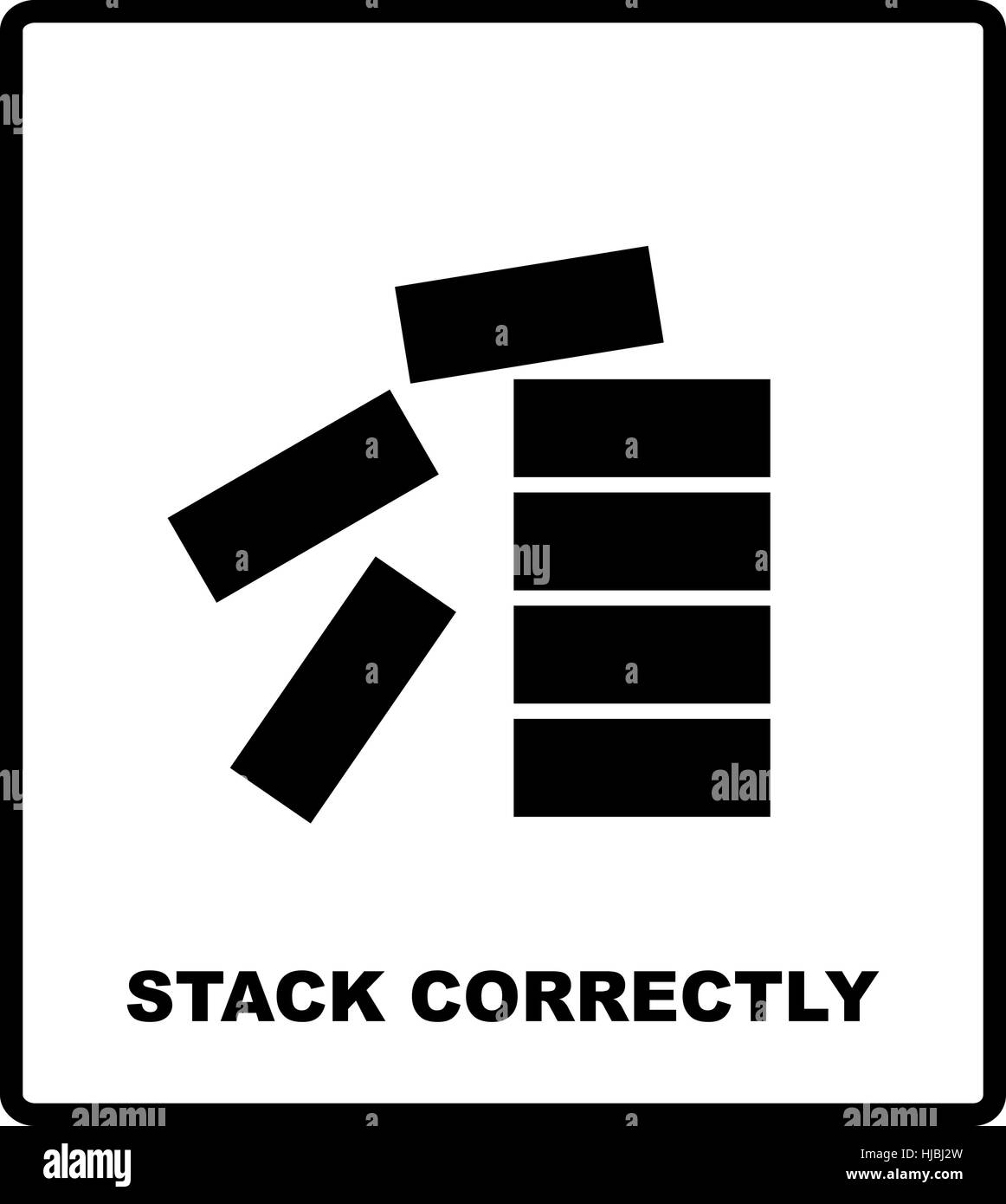 Mandatory Stack Correctly Sign. Information mandatory symbol isolated on white. Vector ...