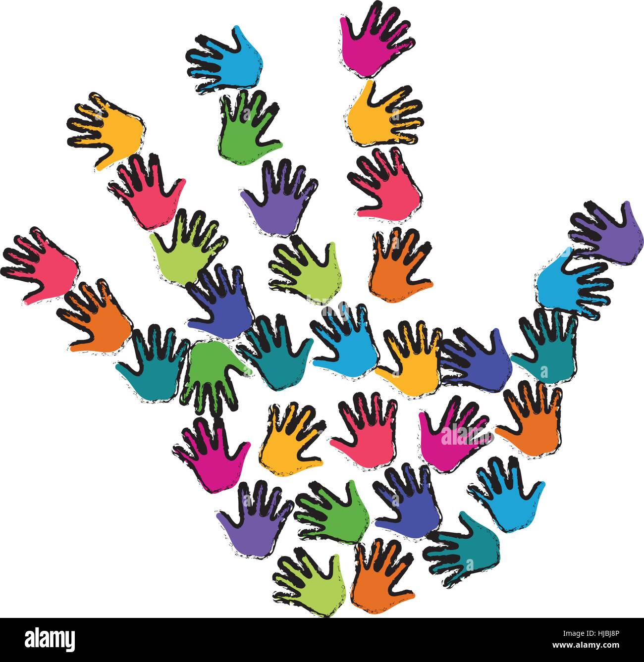 Human hand symbol icon vector illustration graphic design Stock Vector ...