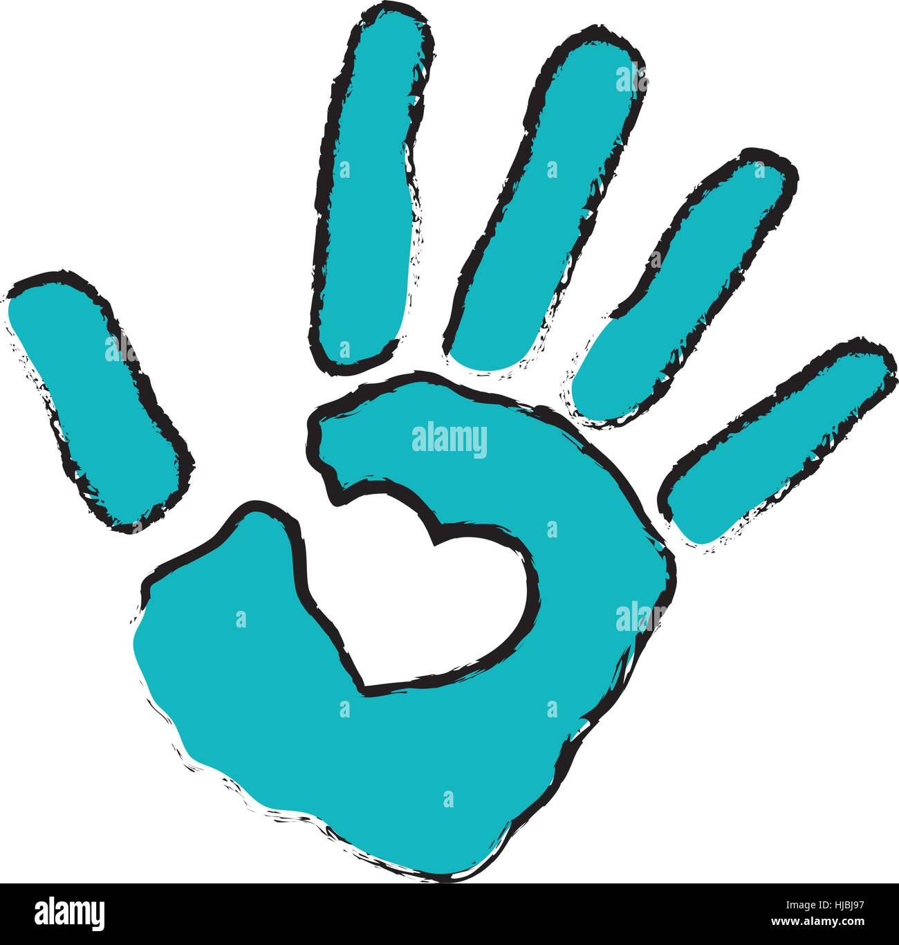 Human hand symbol icon vector illustration graphic design Stock Vector ...