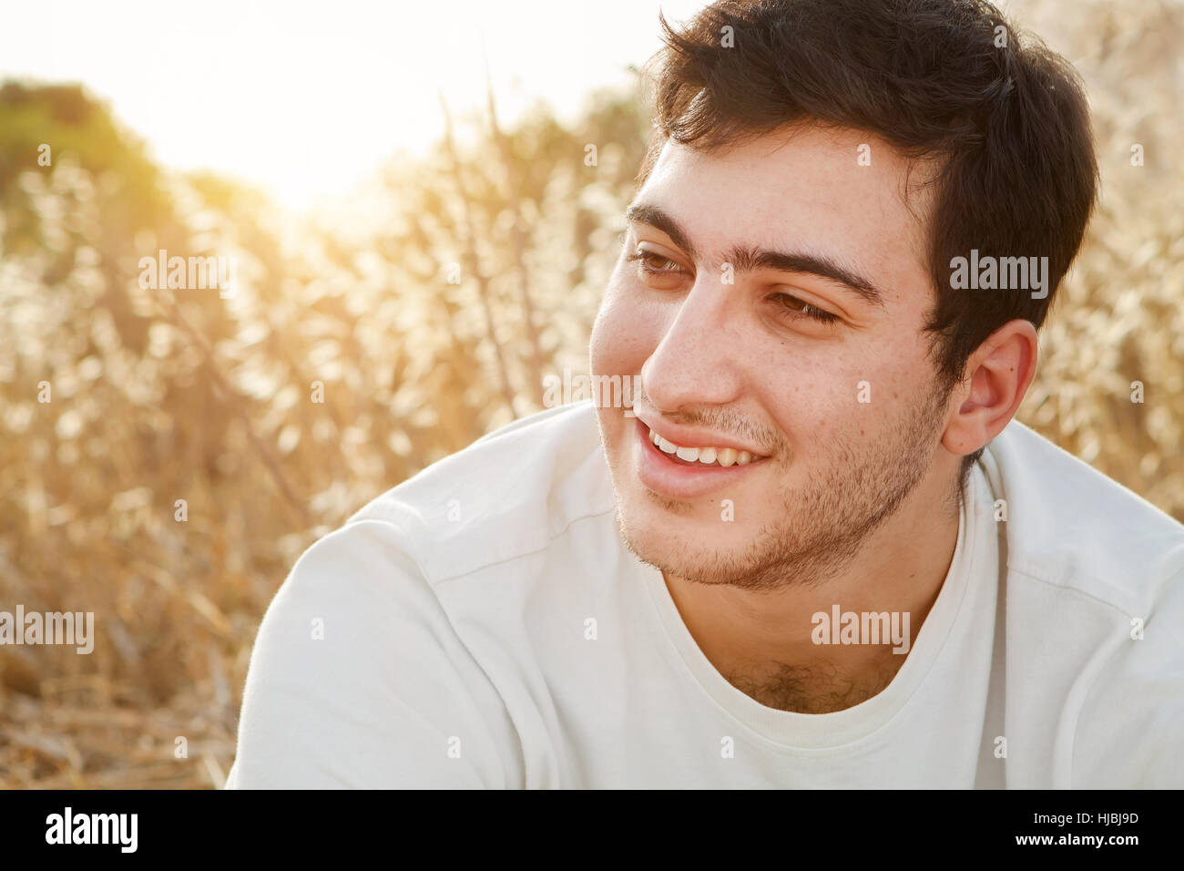 Man relaxing happy content hi-res stock photography and images - Alamy