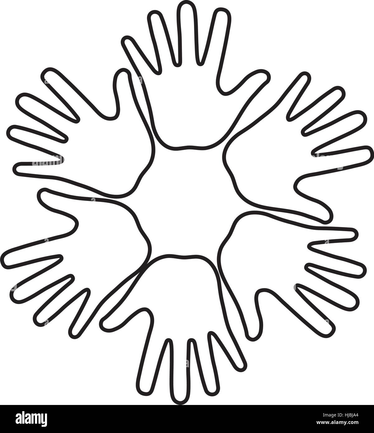 Human hand symbol icon vector illustration graphic design Stock Vector ...