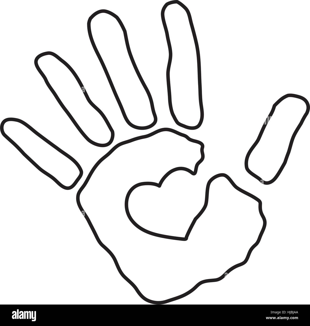 Human hand symbol icon vector illustration graphic design Stock Vector ...