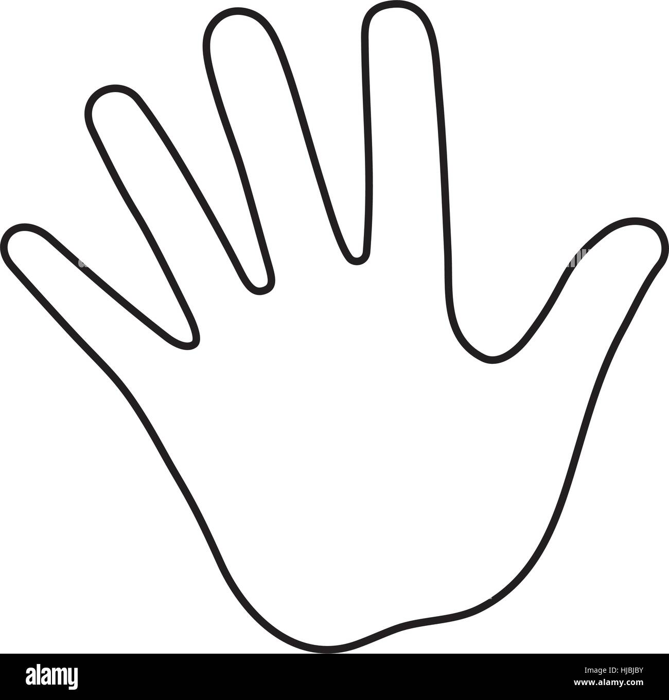 Human hand symbol icon vector illustration graphic design Stock Vector ...