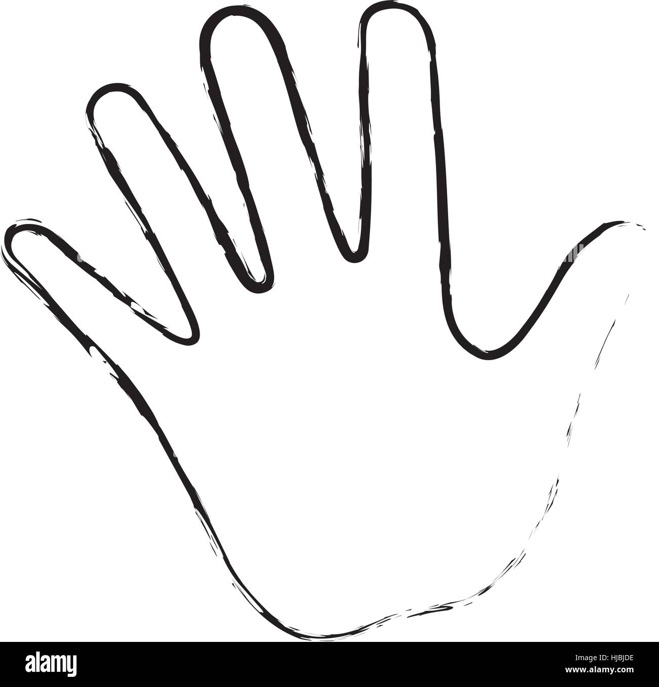 Human hand symbol icon vector illustration graphic design Stock Vector ...