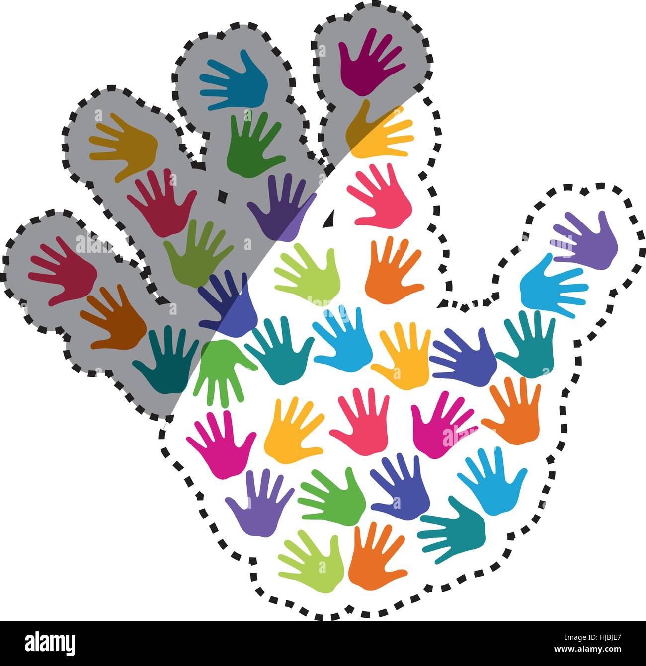 Human hand symbol icon vector illustration graphic design Stock Vector ...