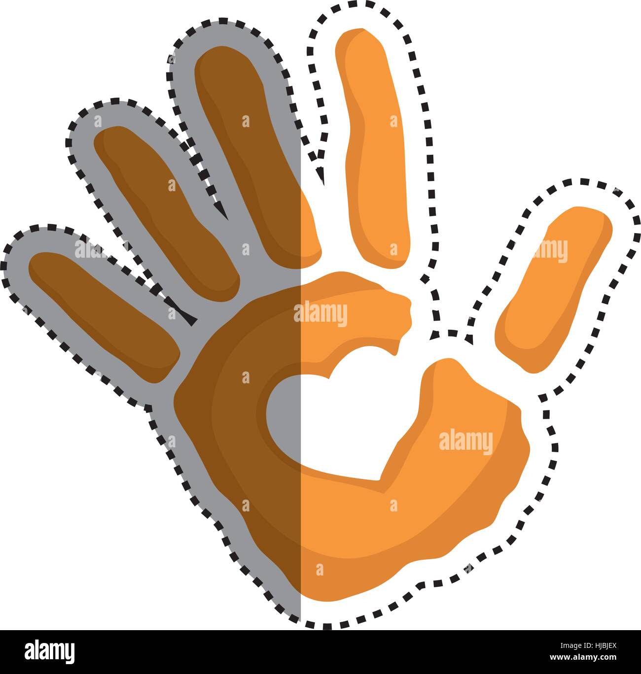 Human hand symbol icon vector illustration graphic design Stock Vector ...