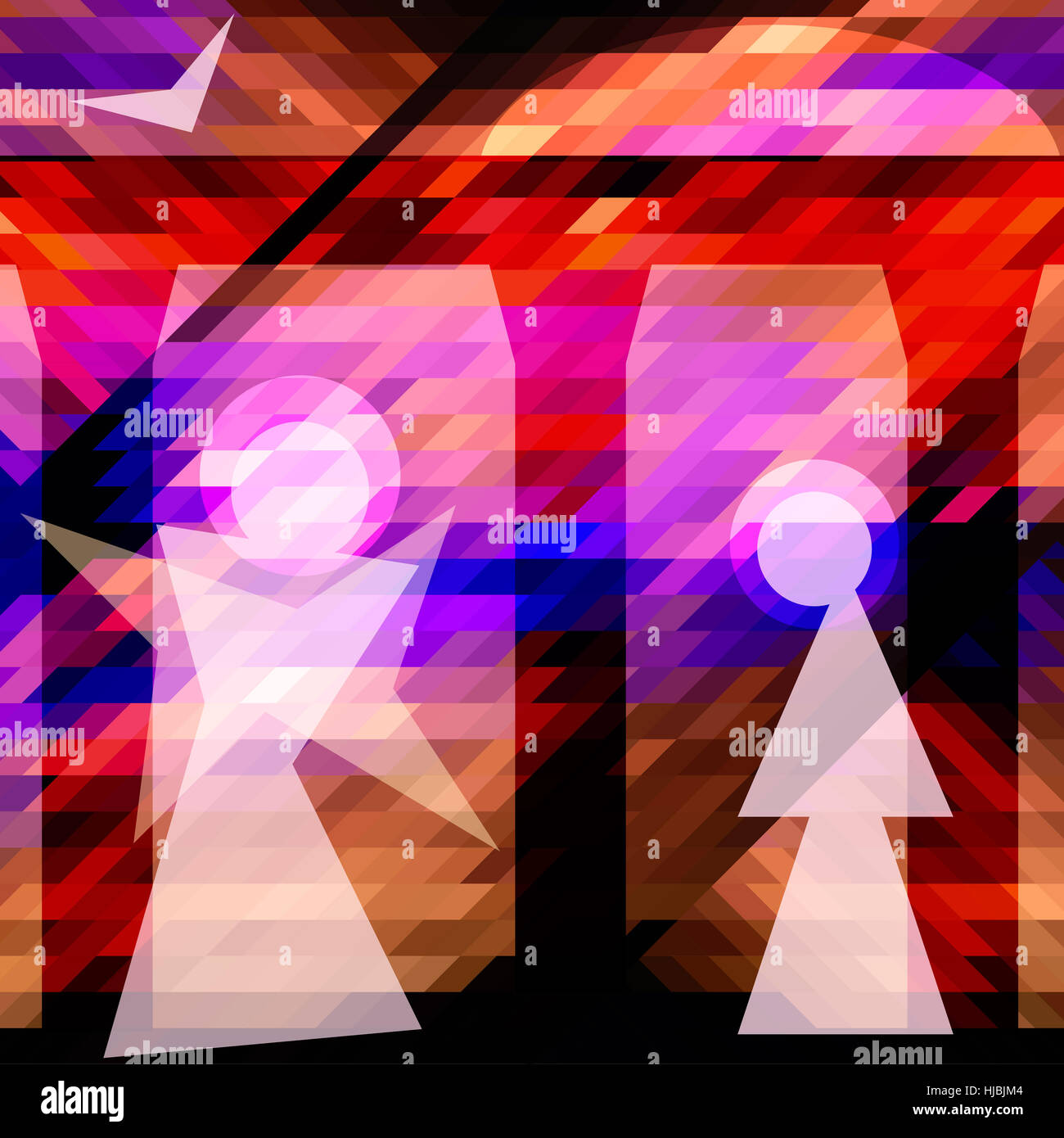 Annunciation. Abstract illustration of the Annunciation to the Blessed ...