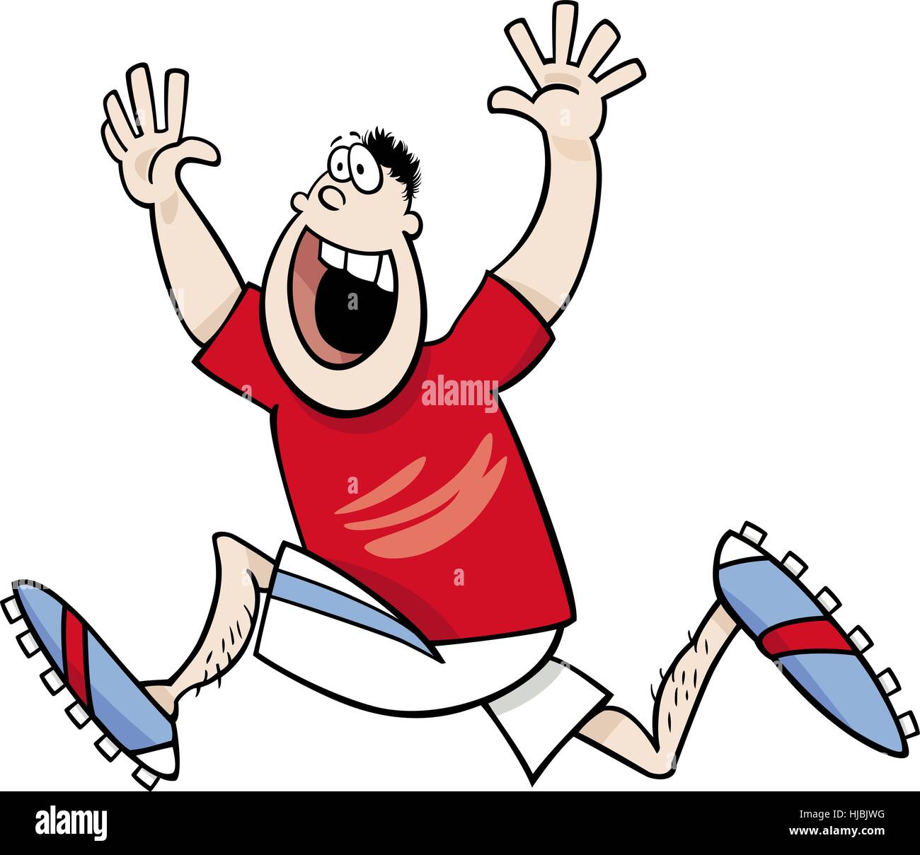 Cartoon Illustrations of Runner Sportsman or Athlete Winning the Race ...