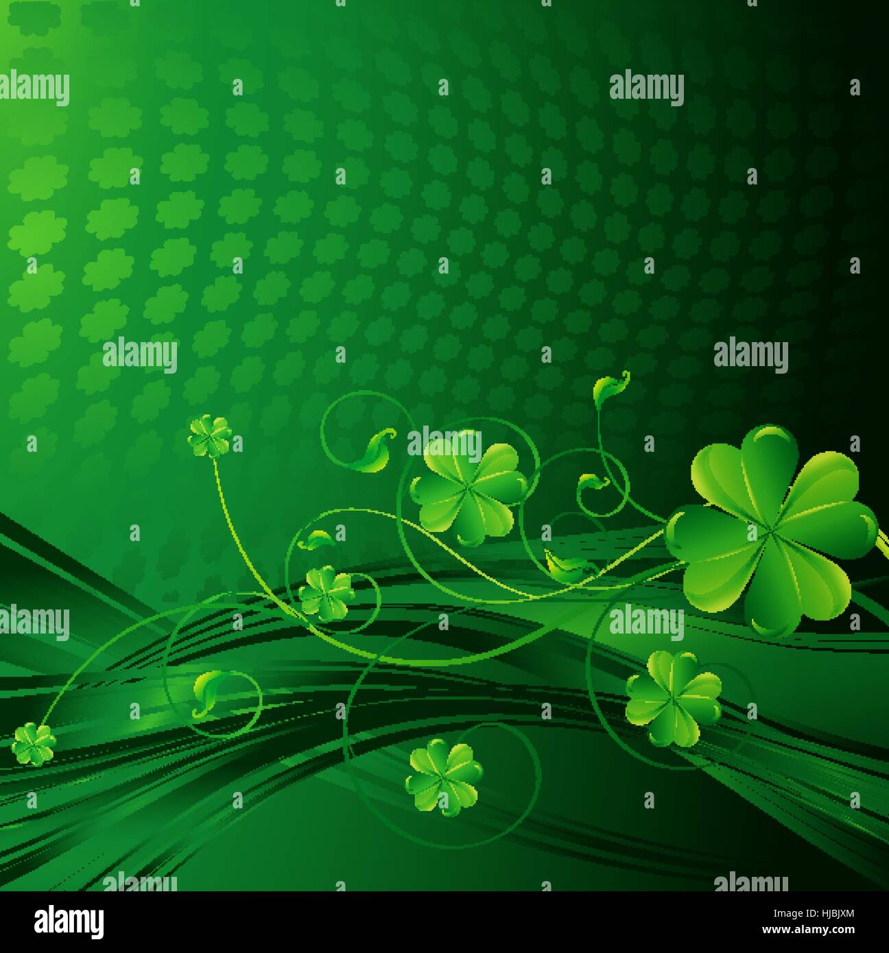 Gold clover four leaves Stock Vector Images - Alamy