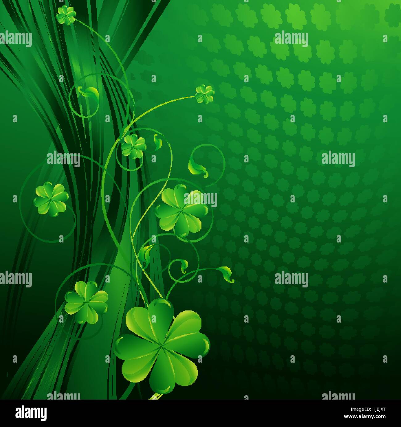 Gold clover four leaves Stock Vector Images - Alamy