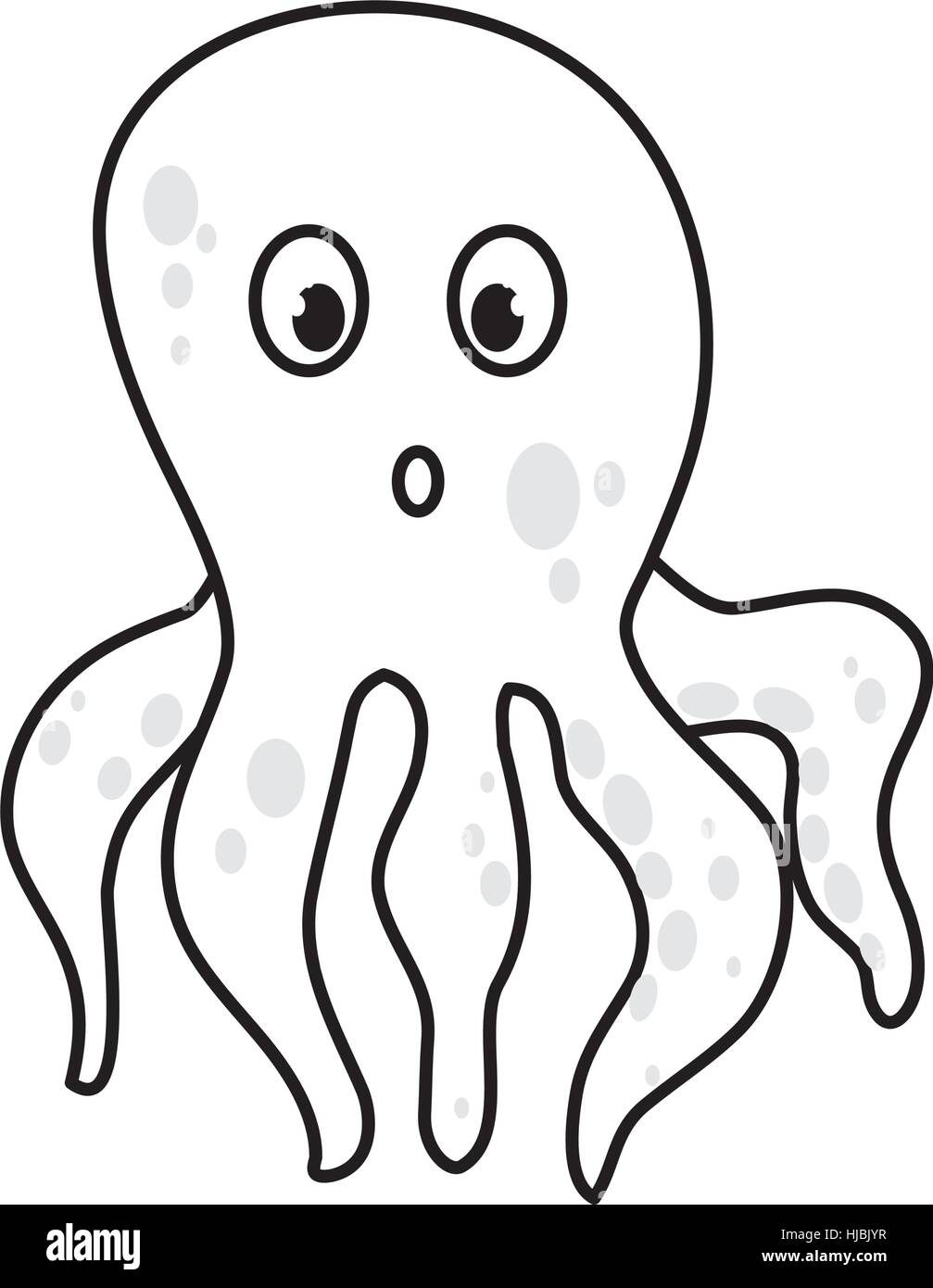 Octopus clipart black hi-res stock photography and images - Alamy