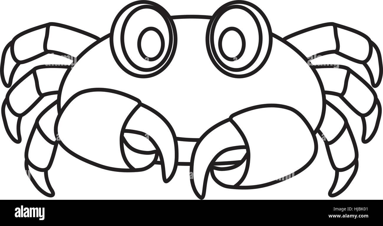 Cartoon crab clipart Black and White Stock Photos & Images - Alamy