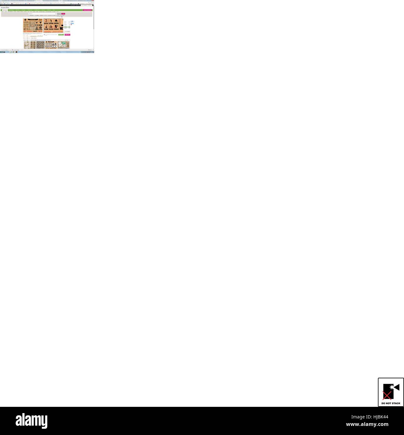 DO NOT STACK packaging symbol on a cardboard box. For use on cardboard ...