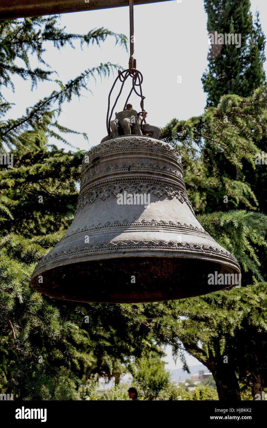 Old twin traditional metal church bells Stock Photo - Alamy