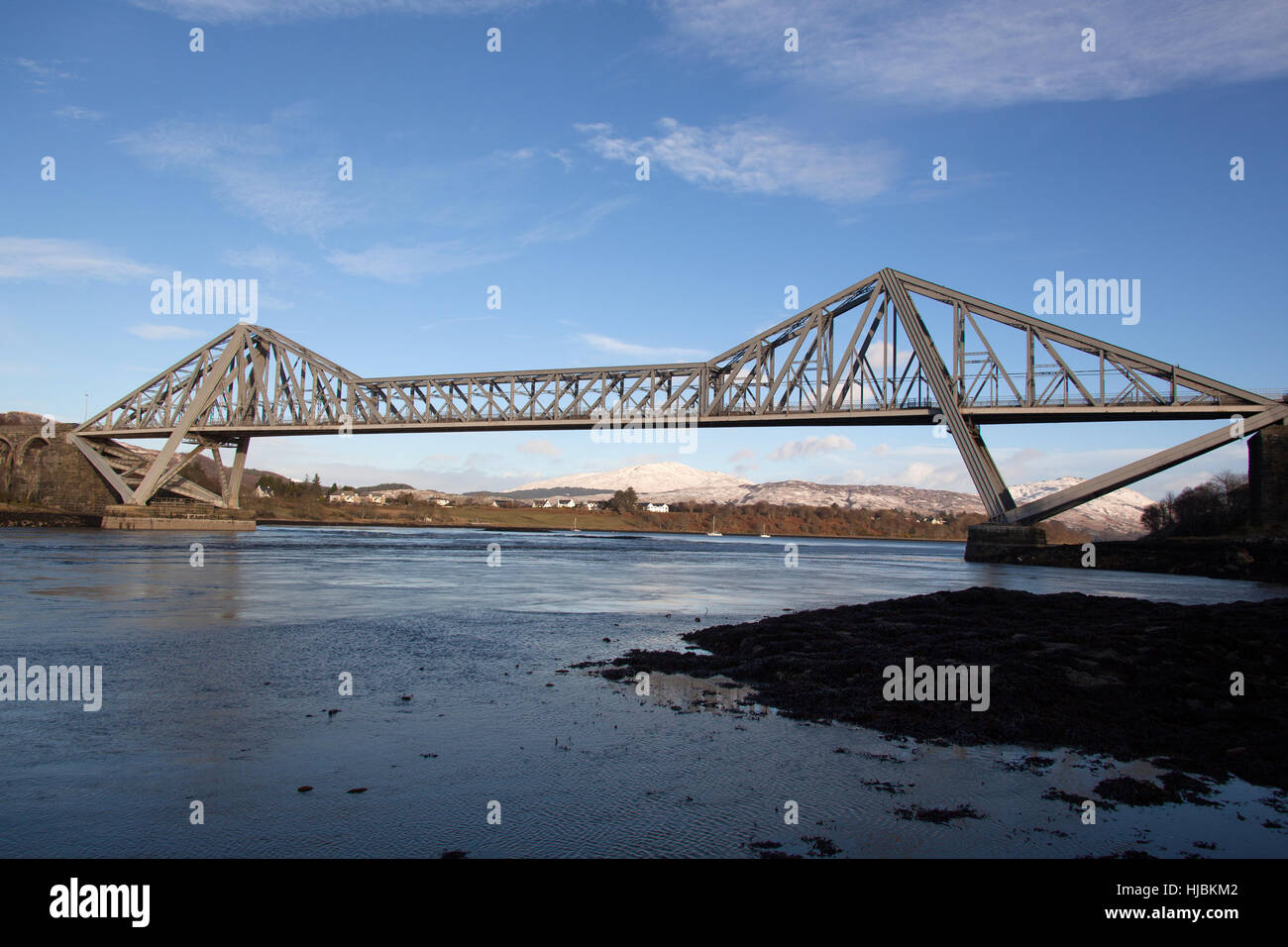 Village of Connel, Scotland. Picturesque view of Connel Bridge on the ...
