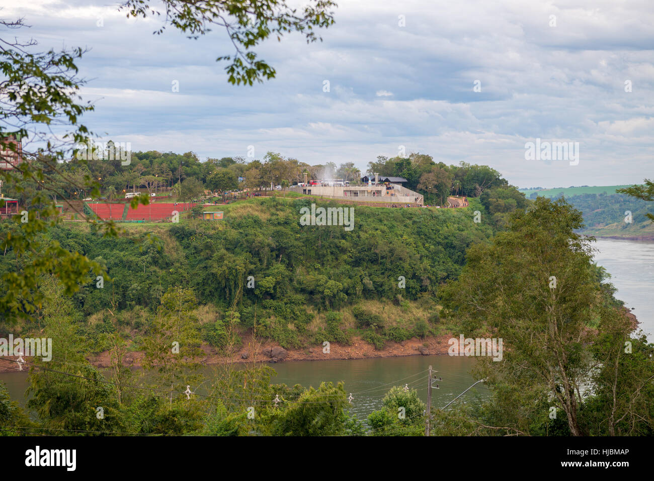 Foz do Iguazu, Brazil - july 8, 2016: The Obelisk at the triple ...