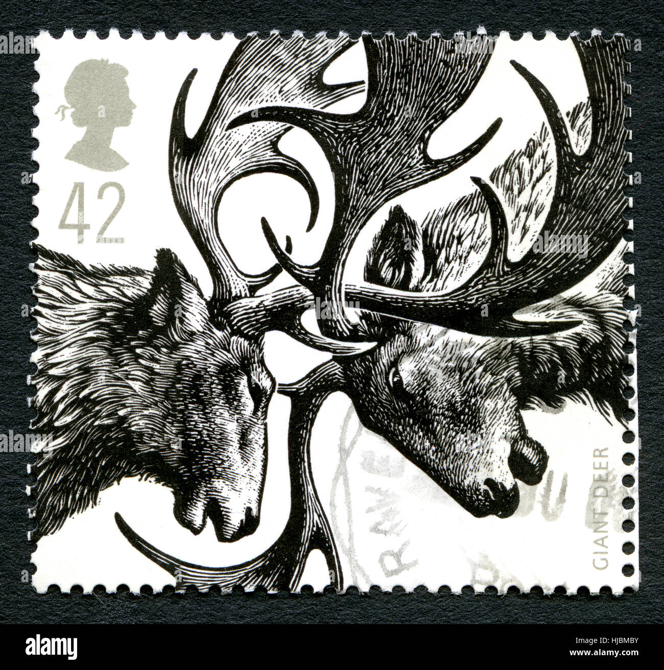 Deer postage stamp hi-res stock photography and images - Alamy