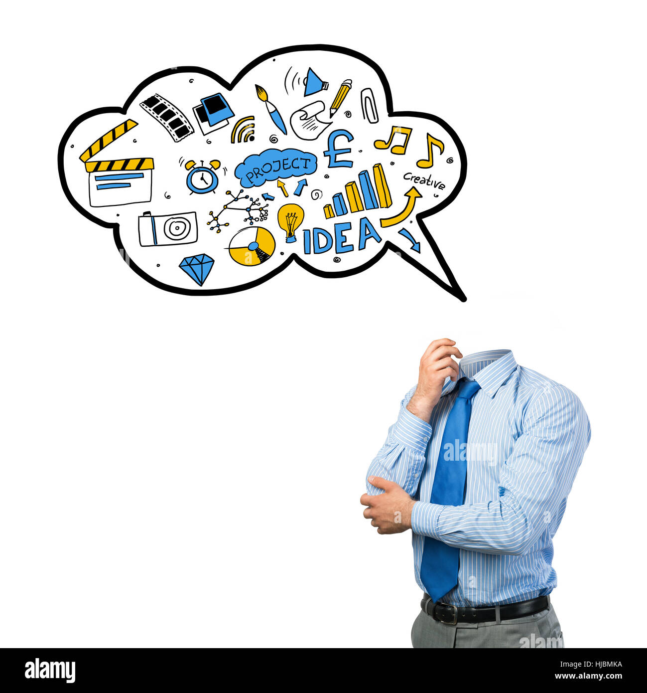 Corporate business person solving Cut Out Stock Images & Pictures - Alamy