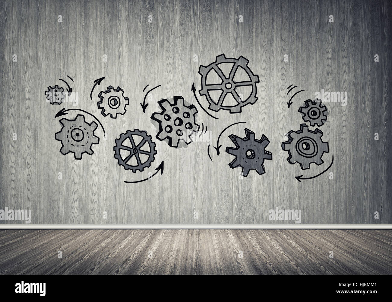 Gear mechanism as teamwork concept Stock Photo - Alamy