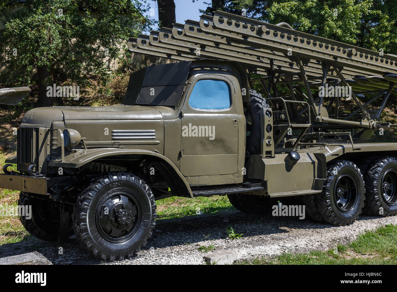 Historical military Russian (Soviet) multiple rocket launcher Katyusha ...