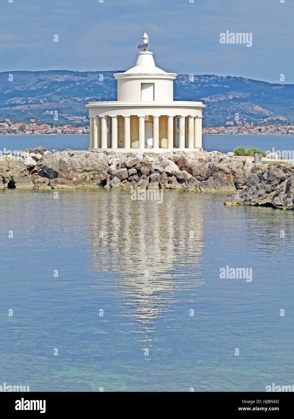 Fanairi Lighthouse which is located at the entrance to Argostoli bay ...