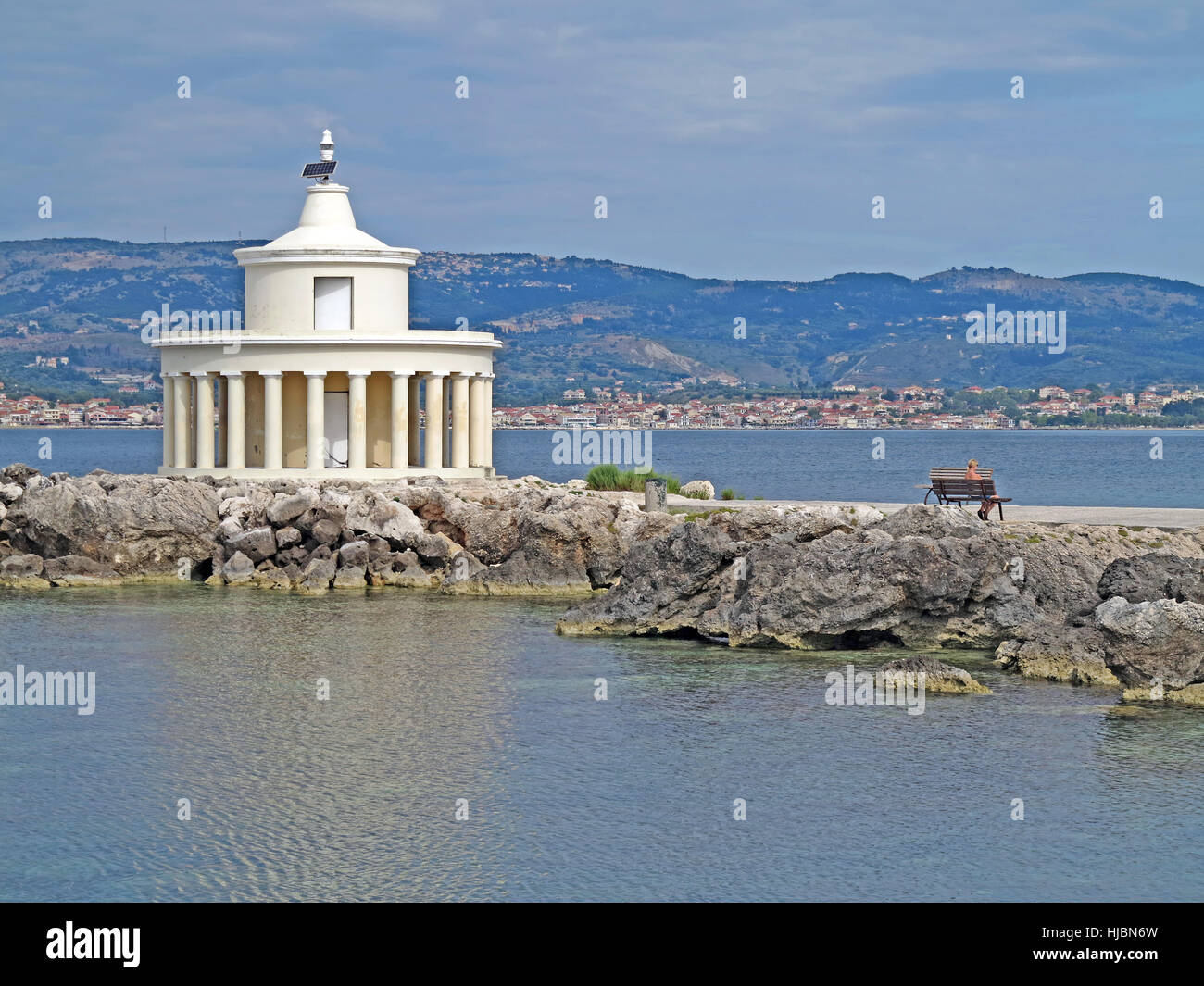 Fanairi Lighthouse which is located at the entrance to Argostoli bay ...