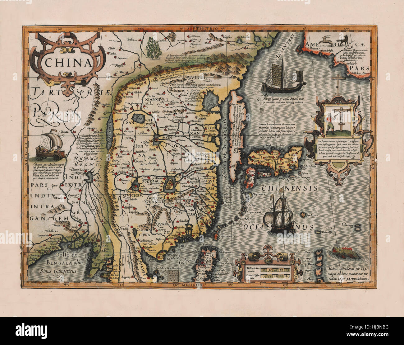 Map Of China 1613 Stock Photo - Alamy