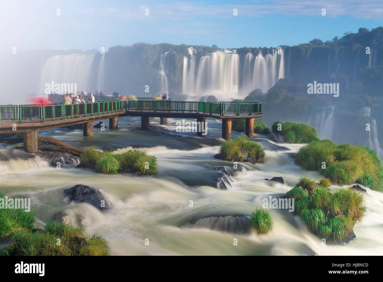 Foz do Iguacu, Brazil - july 9, 2016: View of the world famous Iguazu ...