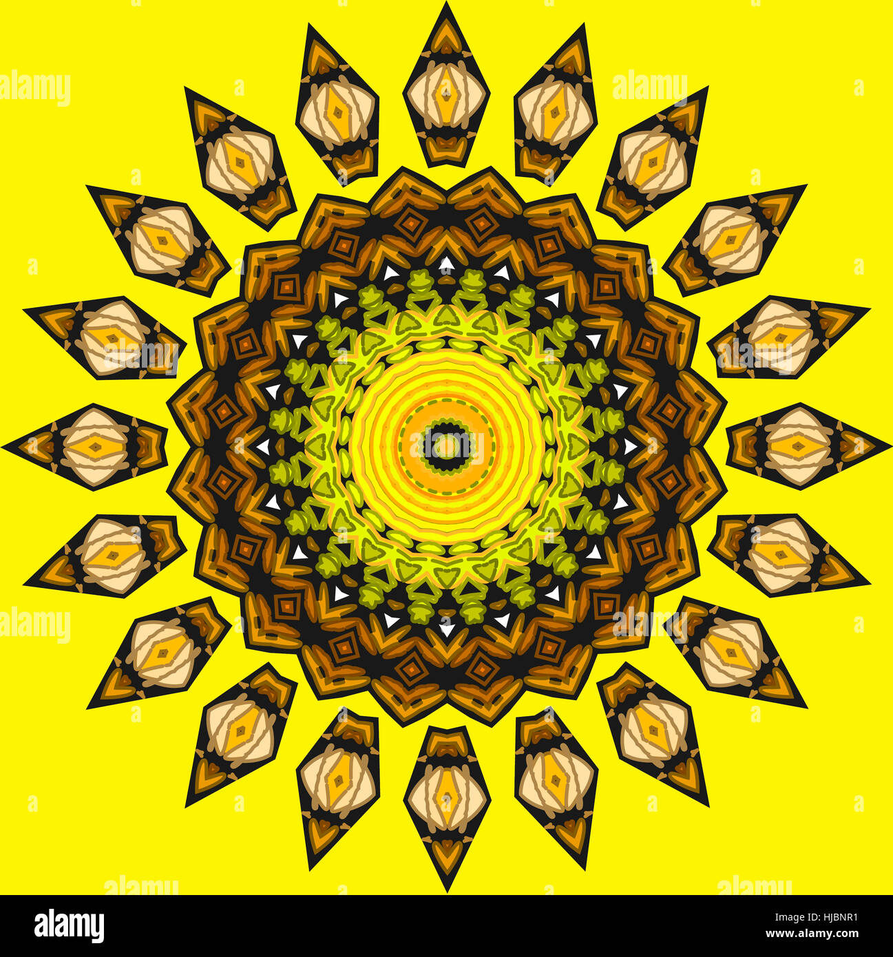 Mandala sun hi-res stock photography and images - Alamy