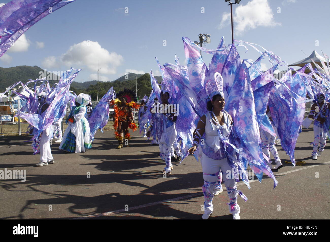 People Dancing Carnival in Trinidad at the Queen Park Savannah Stock ...